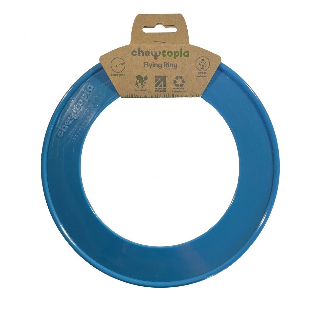 Blue Dog Flying Ring Toy Interactive Play